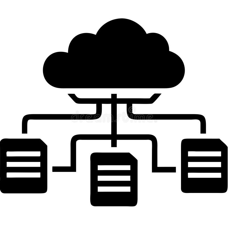 Cloud Computing Network Infrastructure Vector for Technological Applications Stock Illustration ...
