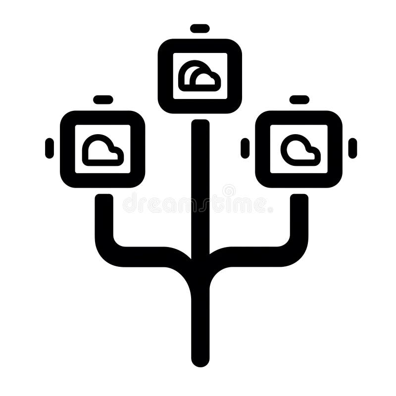 Cloud Computing Network Infrastructure Visualization Abstract Icon ...