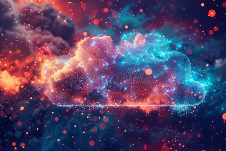 Cloud Computing Network Safe Encrypted Storage Personal Data Protection Verified Technology ...