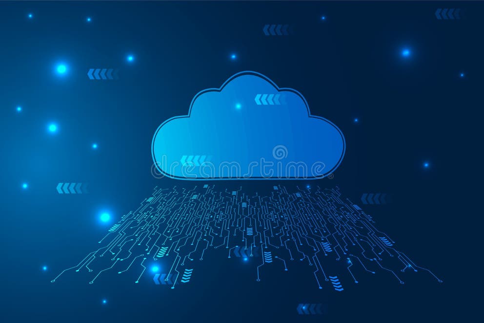 Cloud Computing and Network Security Technology Concept, Cloud Network. Vector Background Stock ...