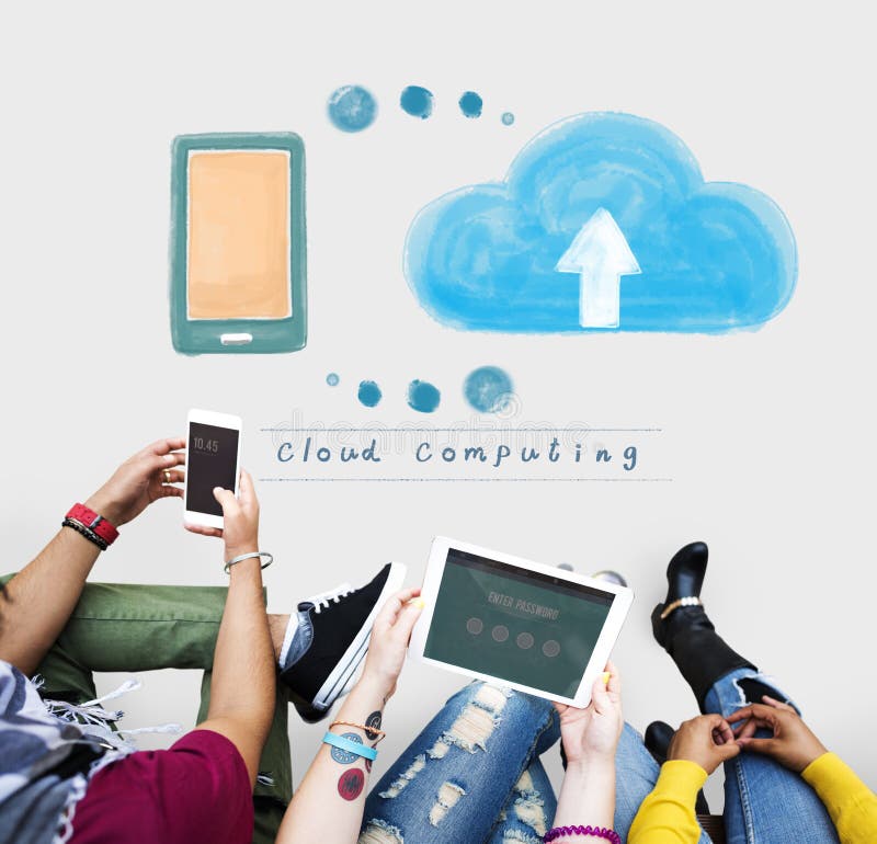 Cloud Computing Network Storage Online Concept Stock Photo - Image of ...