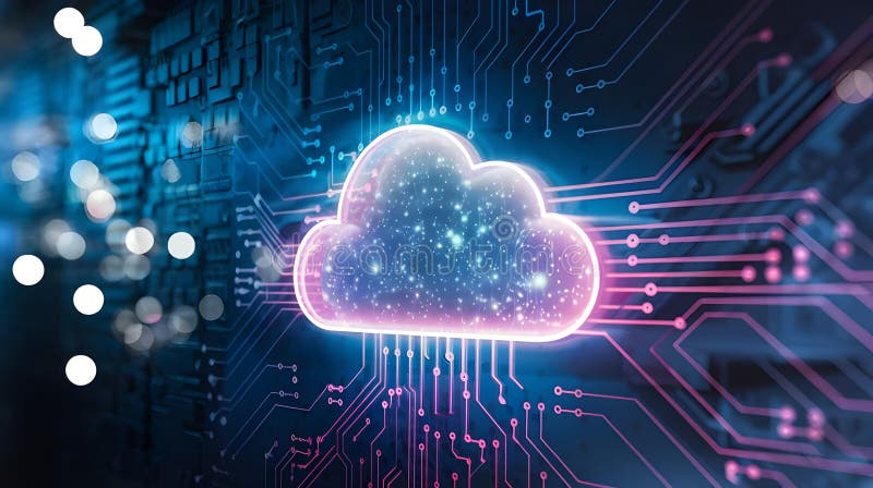 Cloud Computing Network Technology Abstract Concept Stock Illustration ...