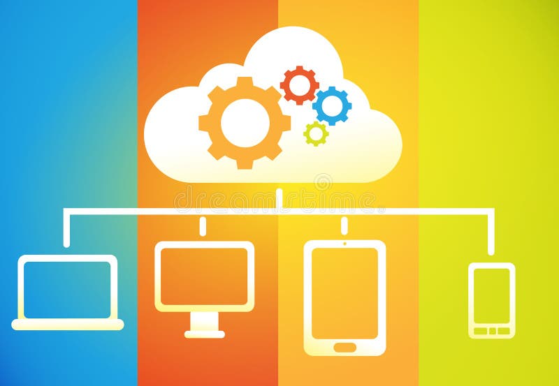 Cloud computing stock illustration. Illustration of computing - 32016294