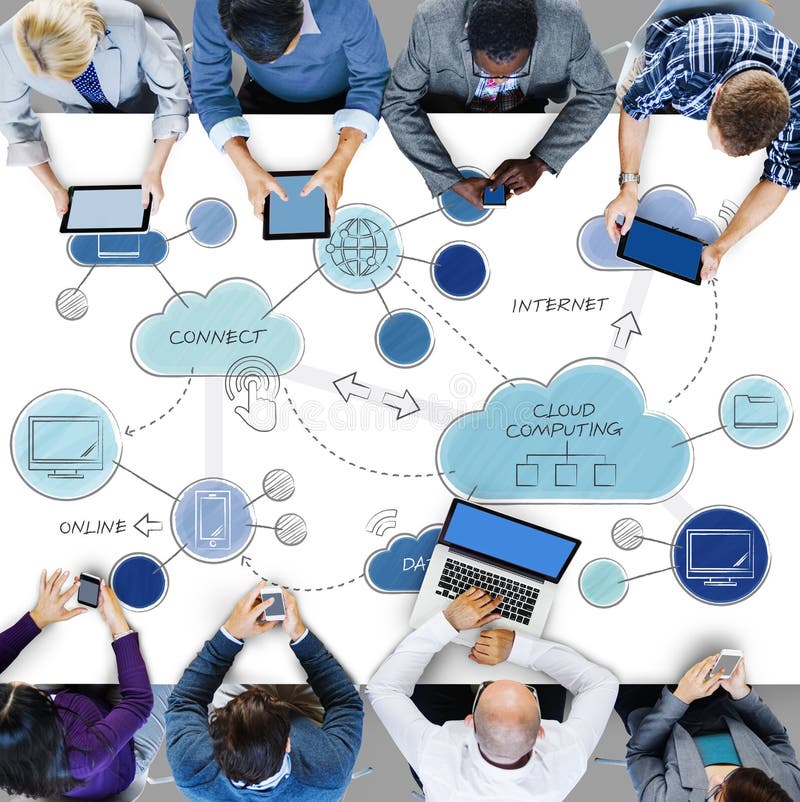 Cloud Computing Networking Connecting Concpet Stock Image - Image of ...