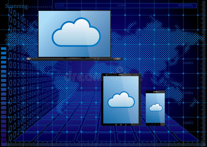 Cloud Computing and Networking Design Concept. Stock Vector ...
