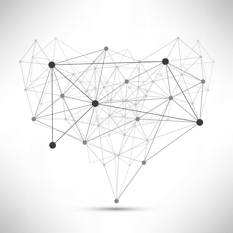 Cloud Computing and Networks Concept - Connected Internet Network Nodes ...