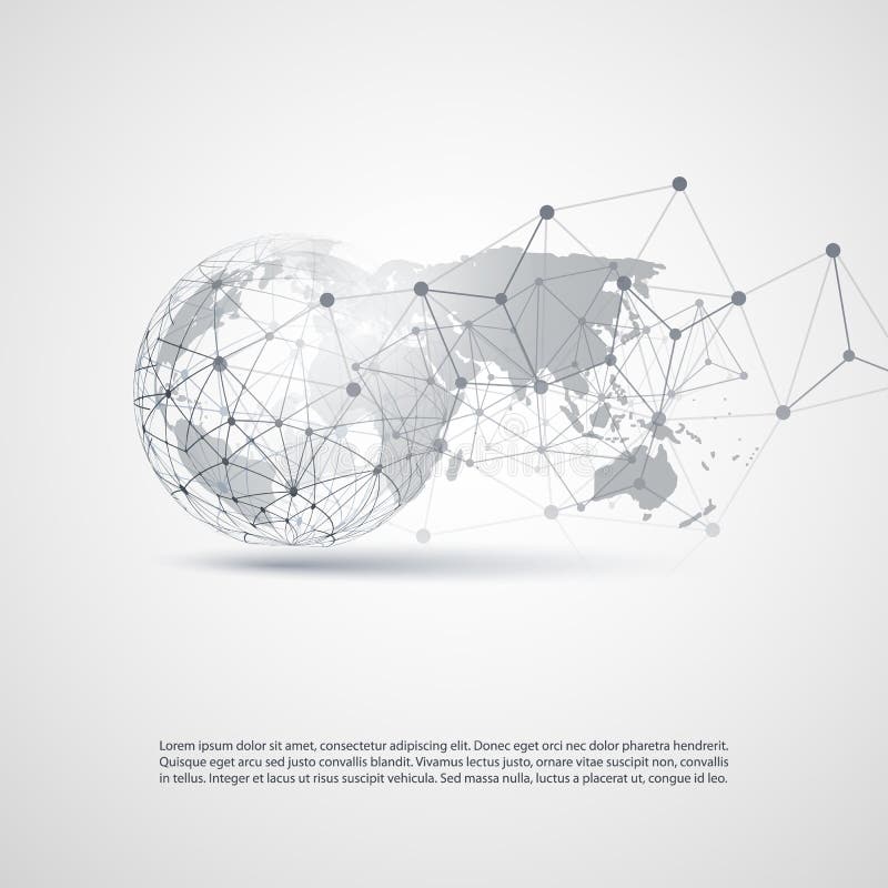 Cloud Computing and Networks Concept with World Map, Earth Globe Stock ...