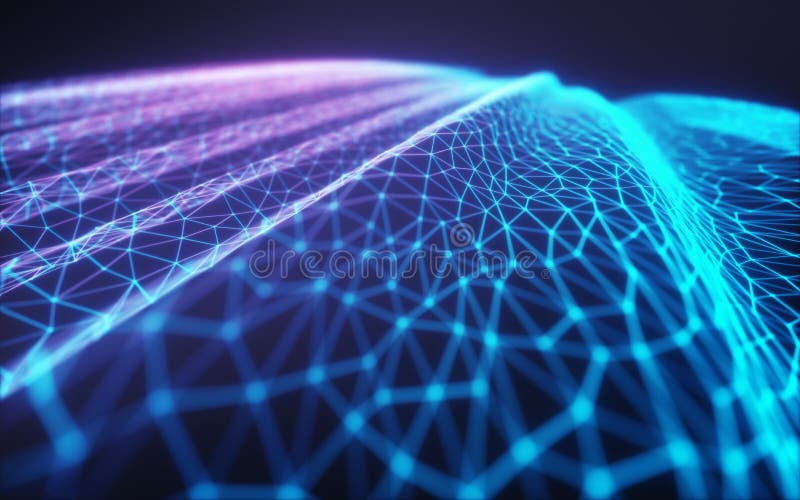 Cloud Computing / Neural Network Stock Illustration - Illustration of ...