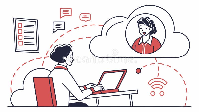 Cloud Computing and Online Collaboration Concept, Vector Design Generative AI Stock Vector ...