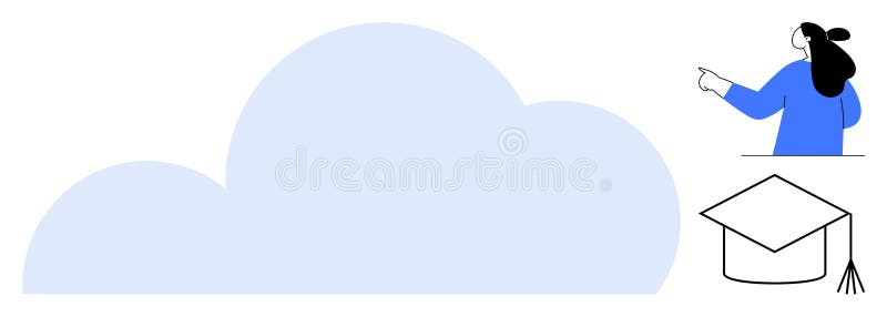 Cloud Computing and Online Learning Concept with Educator and ...