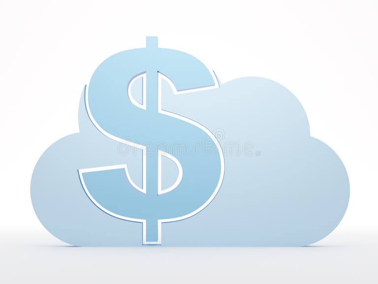 Cloud Computing, Online Payment with Dollar Stock Illustration ...