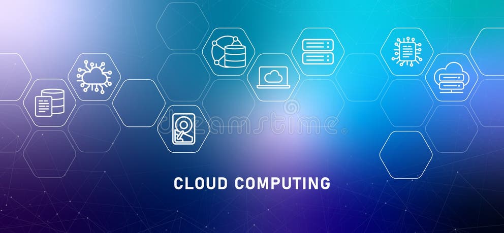 Cloud Computing Online Server Gradient Header Media Upload Download Document Data Access Syncing