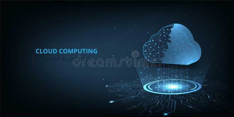 Cloud Computing Online Storage Low Poly Design. Stock Vector ...