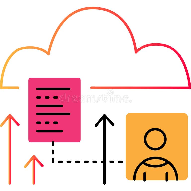 Cloud Computing Outline Icon Network Tech Vector Stock Illustration ...