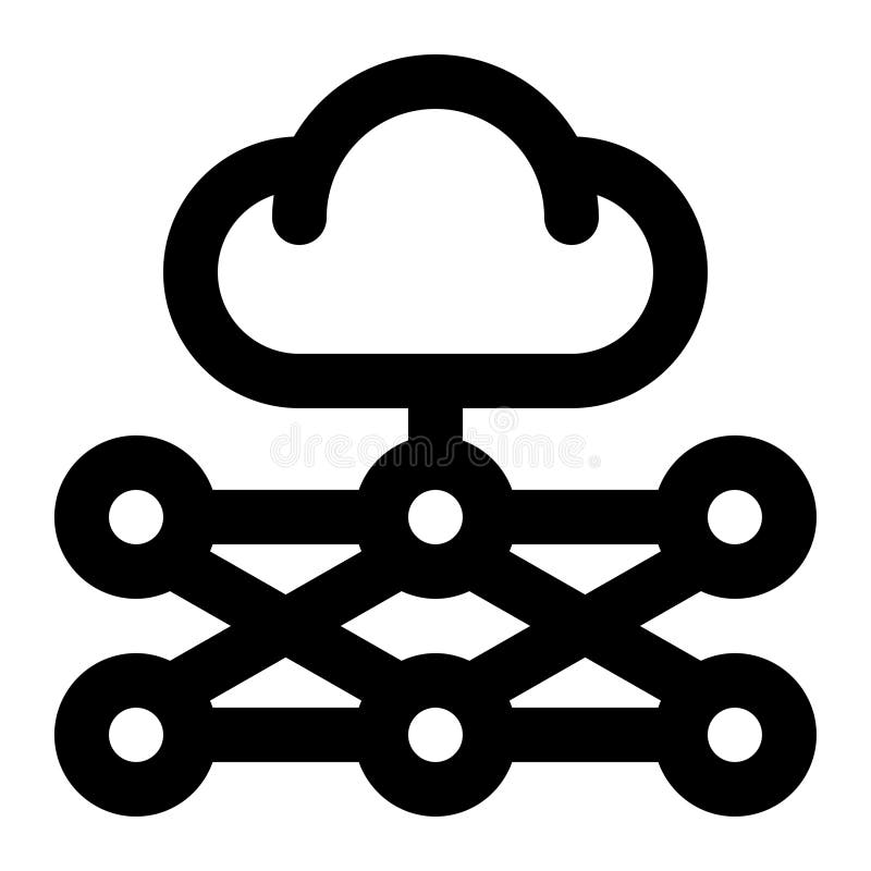 Cloud Intelligence, Intelligent Cloud, Deep Learning Outline Icon Stock ...