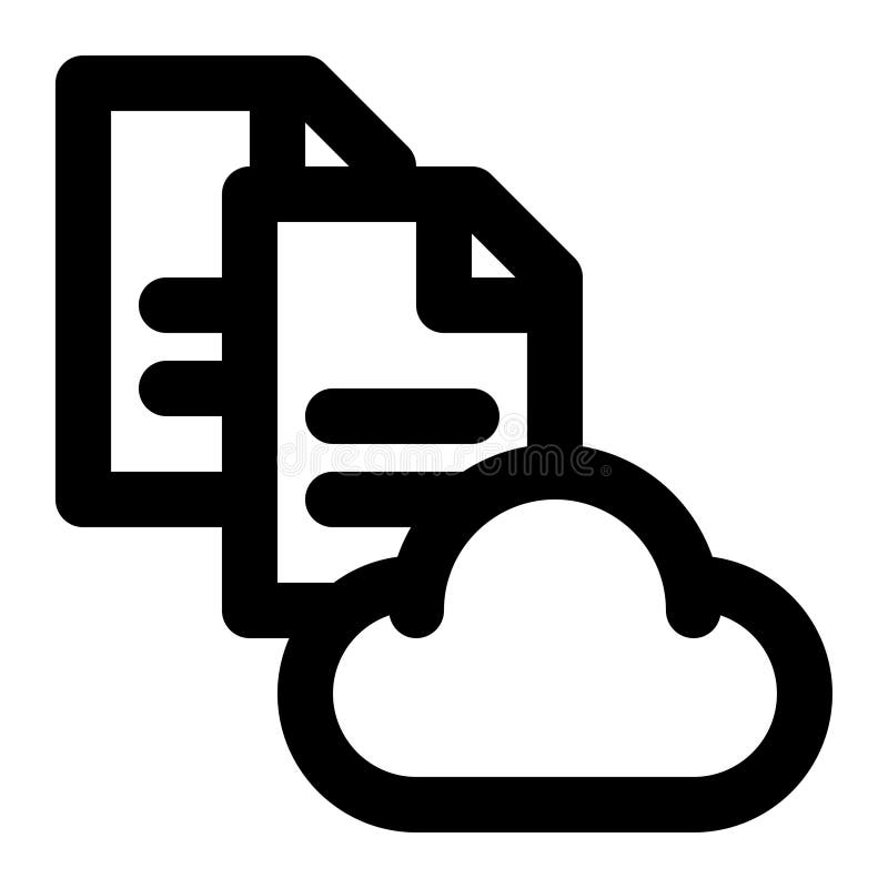 Cloud Data, Cloud Information, Cloud Storage Outline Icon Stock Image ...