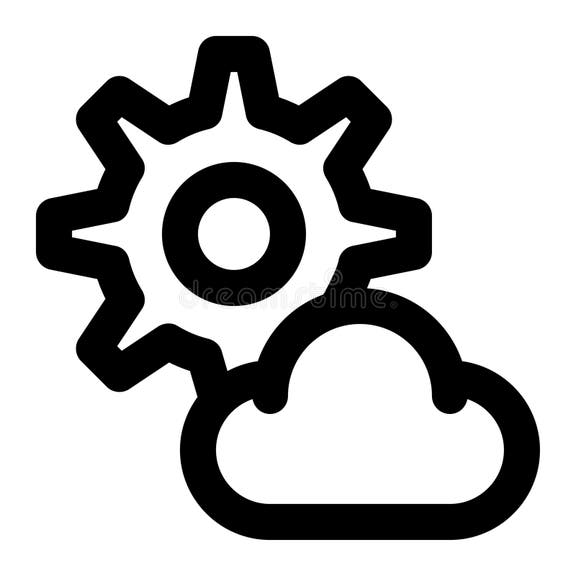 Cloud Development, Cloud Engineering, Cloud Configuration Outline Icon ...