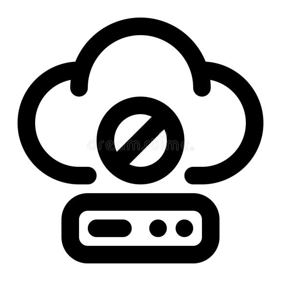 Serverless Computing, Cloud Technology, Cloud Architecture Outline Icon Stock Illustration ...