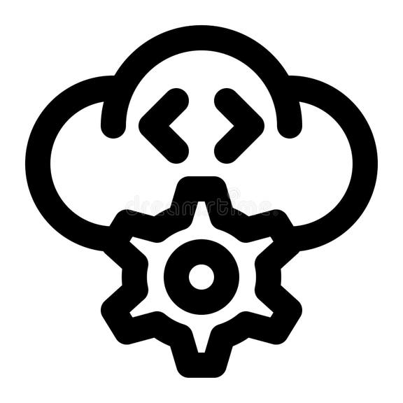 Cloud Development, Cloud Computing, Cloud Engineering Outline Icon ...