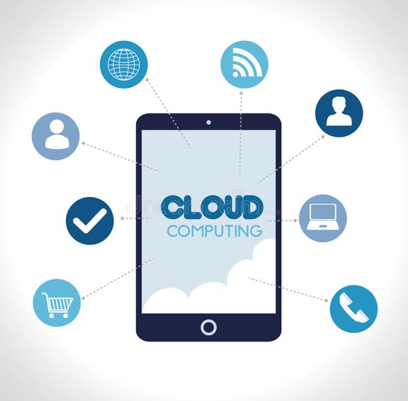 Cloud computing stock vector. Illustration of gray, cloud - 37475982