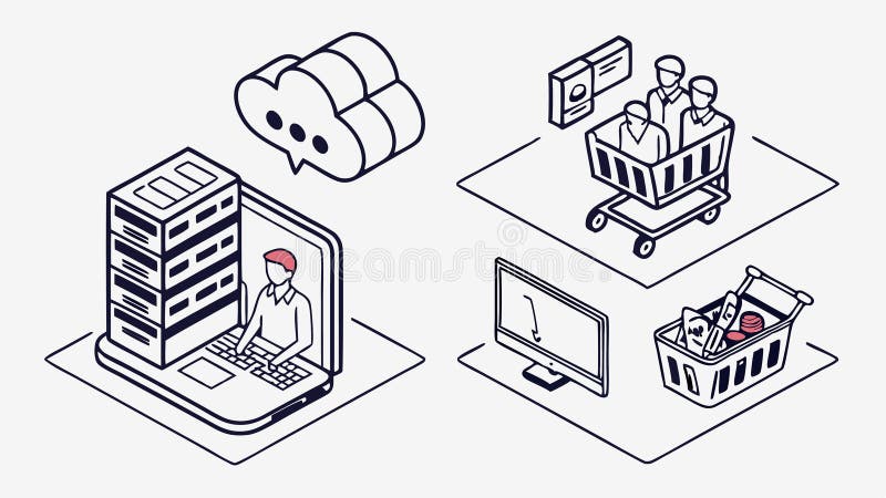 Cloud Computing Pattern Cloud Technology and Data Storage Illustration ...