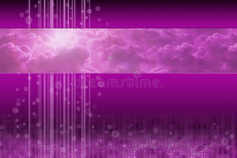 Cloud Computing - Purple Futuristic Design Stock Illustration ...