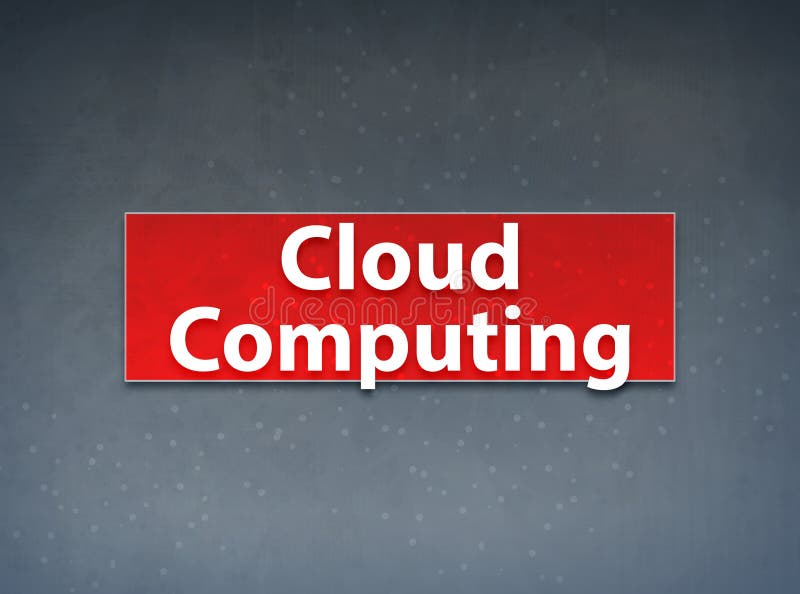 Cloud Computing Red Banner Abstract Background Stock Illustration ...