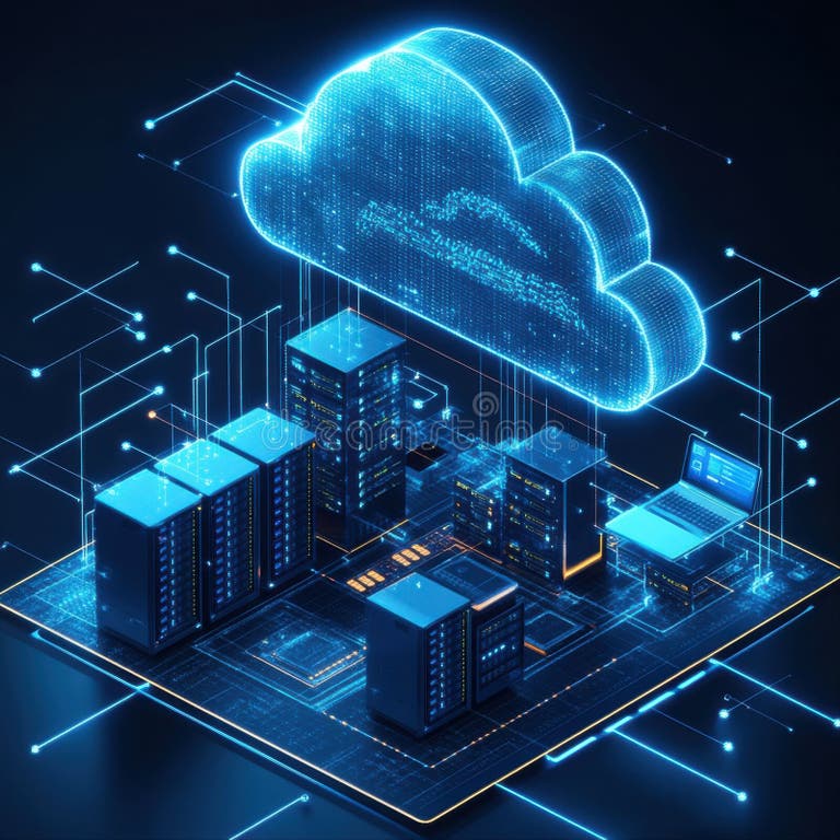 Cloud Computing Revolution Data Centers Transforming Technology Infrastructure Stock Photo ...