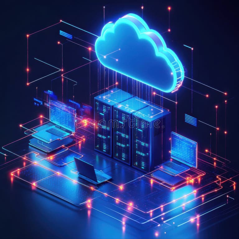 Cloud Computing Revolution Data Management Digital Environment Technology Virtual Space ...