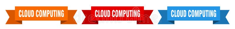 Cloud Computing Ribbon. Cloud Computing Isolated Paper Sign. Banner ...