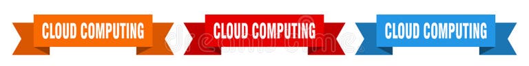 Cloud Computing Ribbon. Cloud Computing Isolated Paper Sign. Banner ...