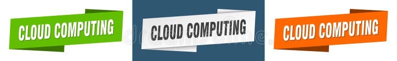 Cloud Computing Banner. Cloud Computing Ribbon Label Sign Set Stock ...