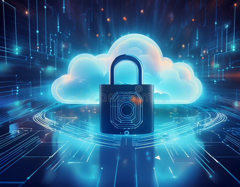 Digital Clock Cloud Computing With Secure Data Transfer Cybersecurity And Advanced Network