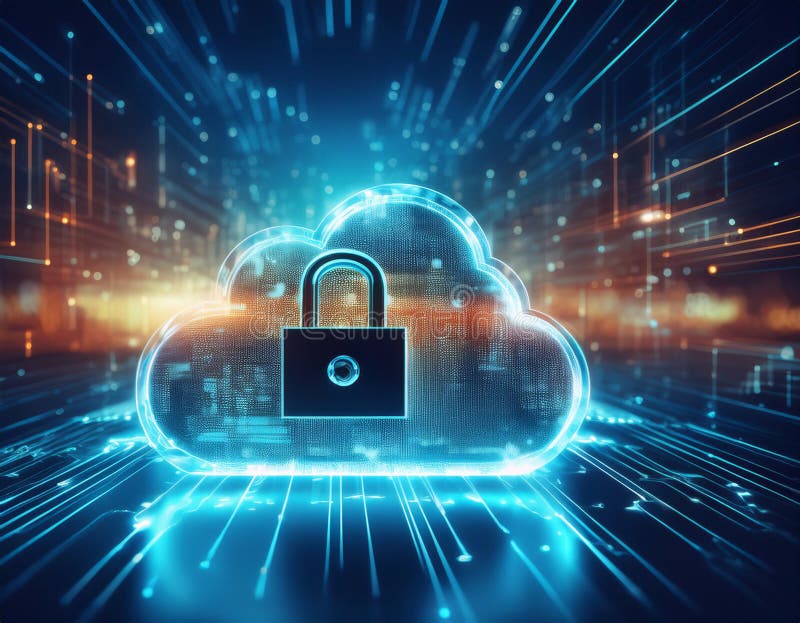 Digital Clock Cloud Computing With Secure Data Transfer Cybersecurity And Advanced Network