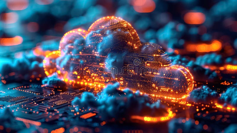 Cloud Computing Security Concept Stock Illustration Illustration Of