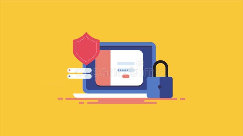 Data Protection at Workplace Neon Pink-blue Fluorescent Text Animation ...