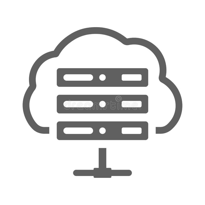 Cloud, Computing, Server Icon. Gray Vector Graphics Stock Vector ...