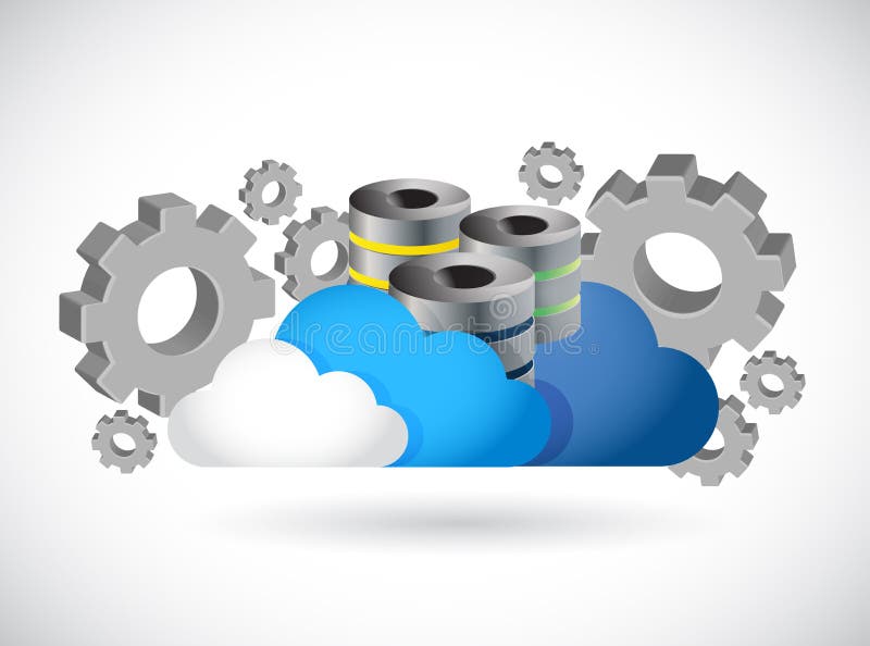 Cloud Computing Server Industry Illustration Stock Illustration ...