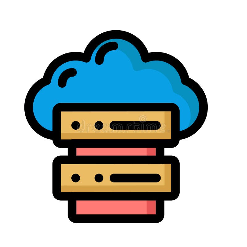 Cloud Computing Server Isolated Vector Icon Which Can Easily Modify or Edit Stock Vector ...
