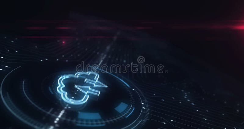Cloud Computing Server Storage Symbol Digital 3d Finger Touch Stock ...