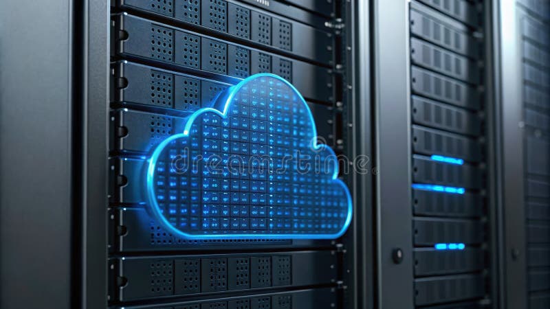 Cloud Computing Server Representing High Security And Encrypted Data Storage Solutions For Users