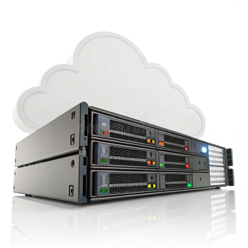 Cloud Computing Server Technology Stock Illustration - Illustration of ...