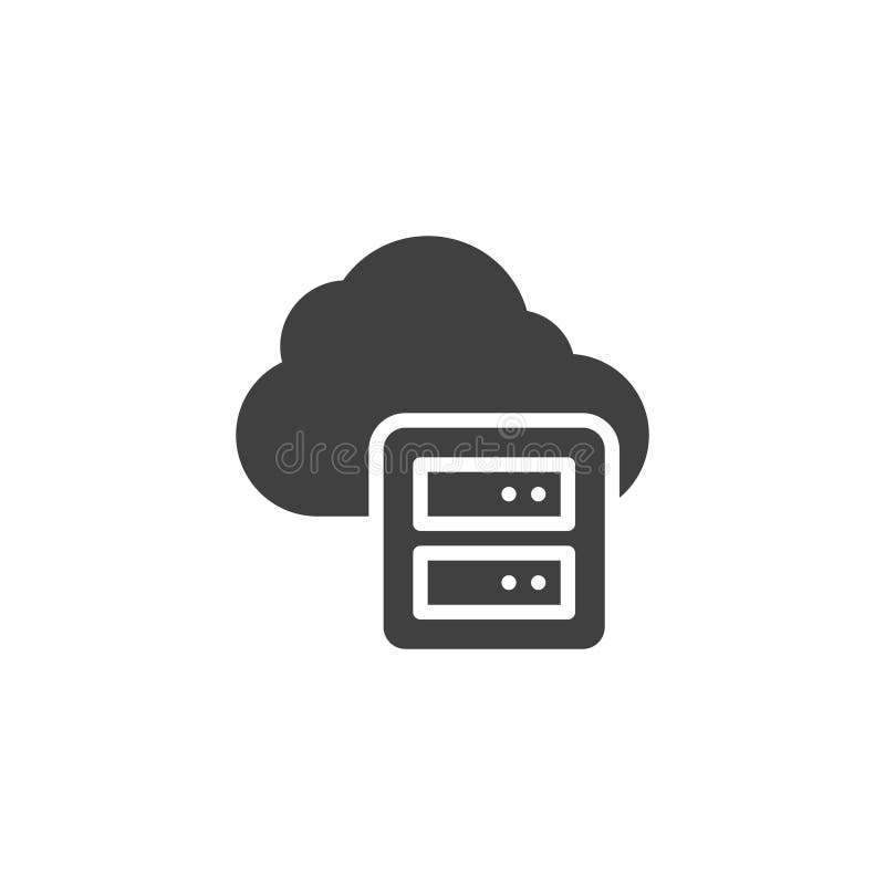 Cloud Computing Server Vector Icon Stock Vector Illustration Of