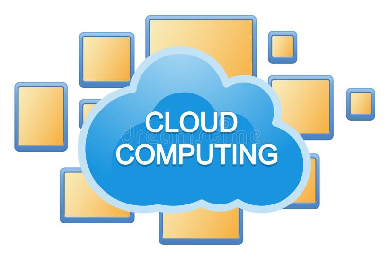 Cloud, Computing, Service Illustration. Stock Vector - Illustration of note, communications ...