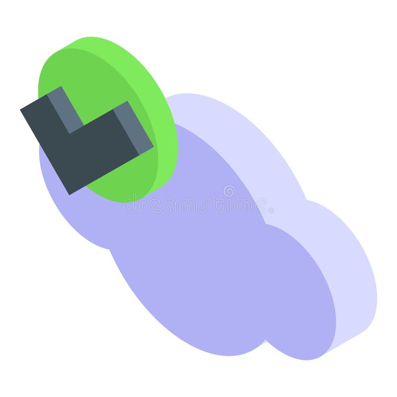 Cloud Computing Service Showing Done Status with Check Mark Icon Stock ...
