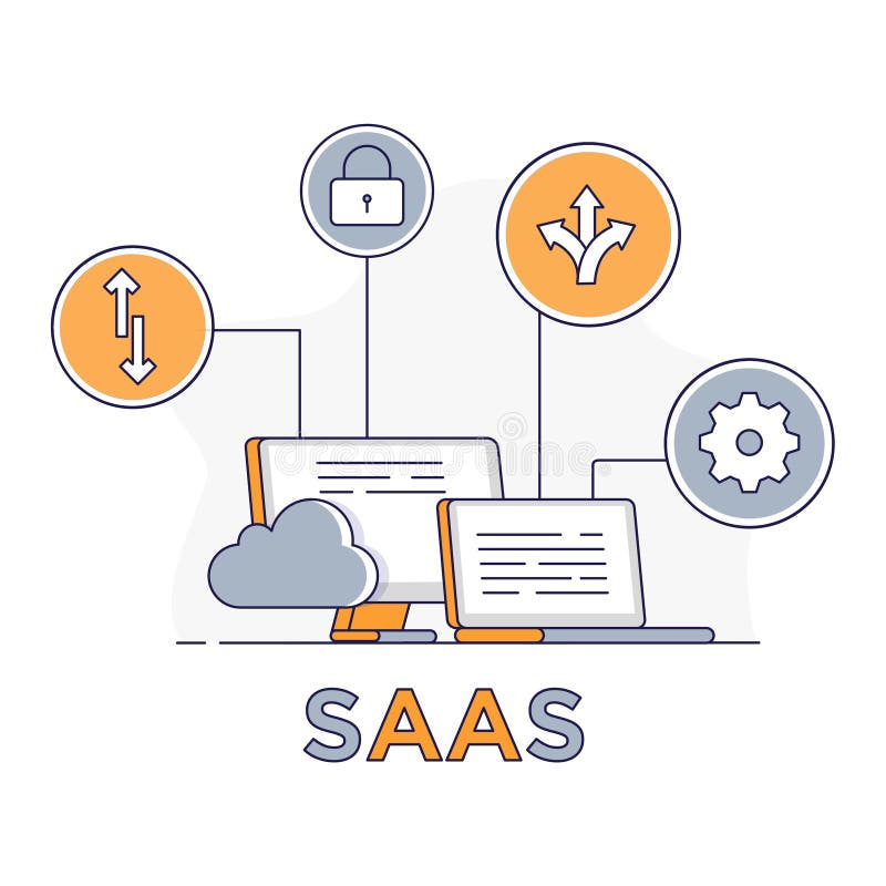 Cloud Computing Services Icon: Illustration of Cloud Technology for ...