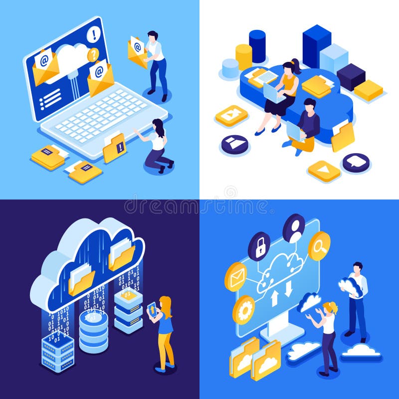 Cloud Computing Banner stock vector. Illustration of horizontal - 54693848