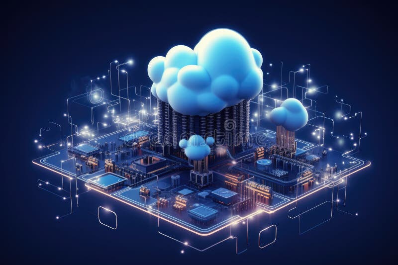 Cloud Computing Services Image Stock Illustration - Illustration of ...