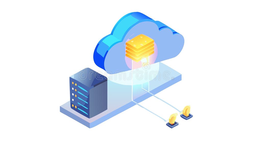 Cloud Computing Services, Remote Server Access, Vector Design ...