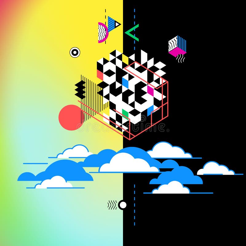 Cloud Computing Services, Technology Metaphor. Abstract Illustration ...